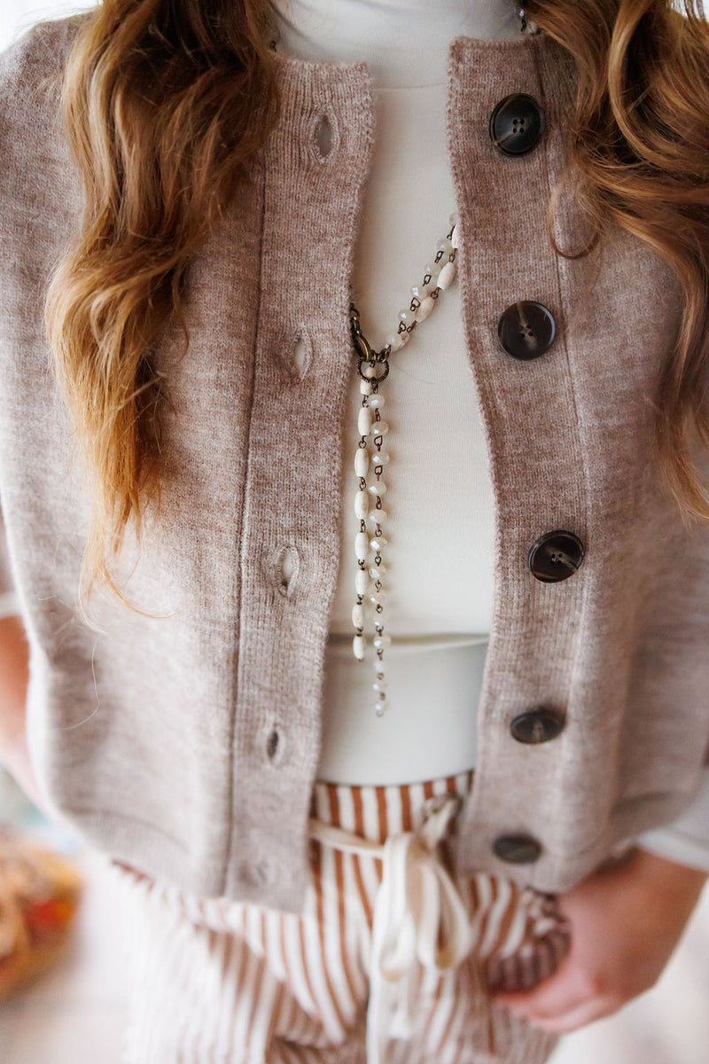 Cottage Comfort Cardigan – Pearls & Lace